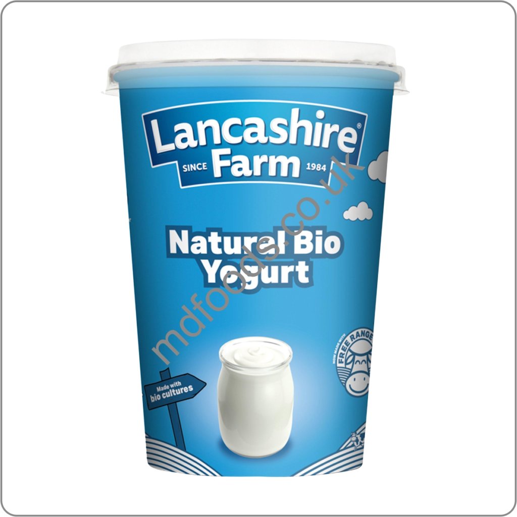 LANCASHIRE FARM NATURAL BIO YOGHURT 500g - MD Foods
