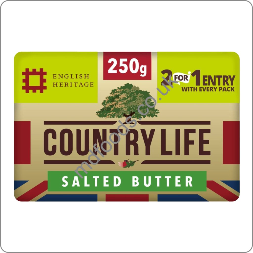 COUNTRY LIFE SALTED BRITISH BLOCK BUTTER 250g - MD Foods