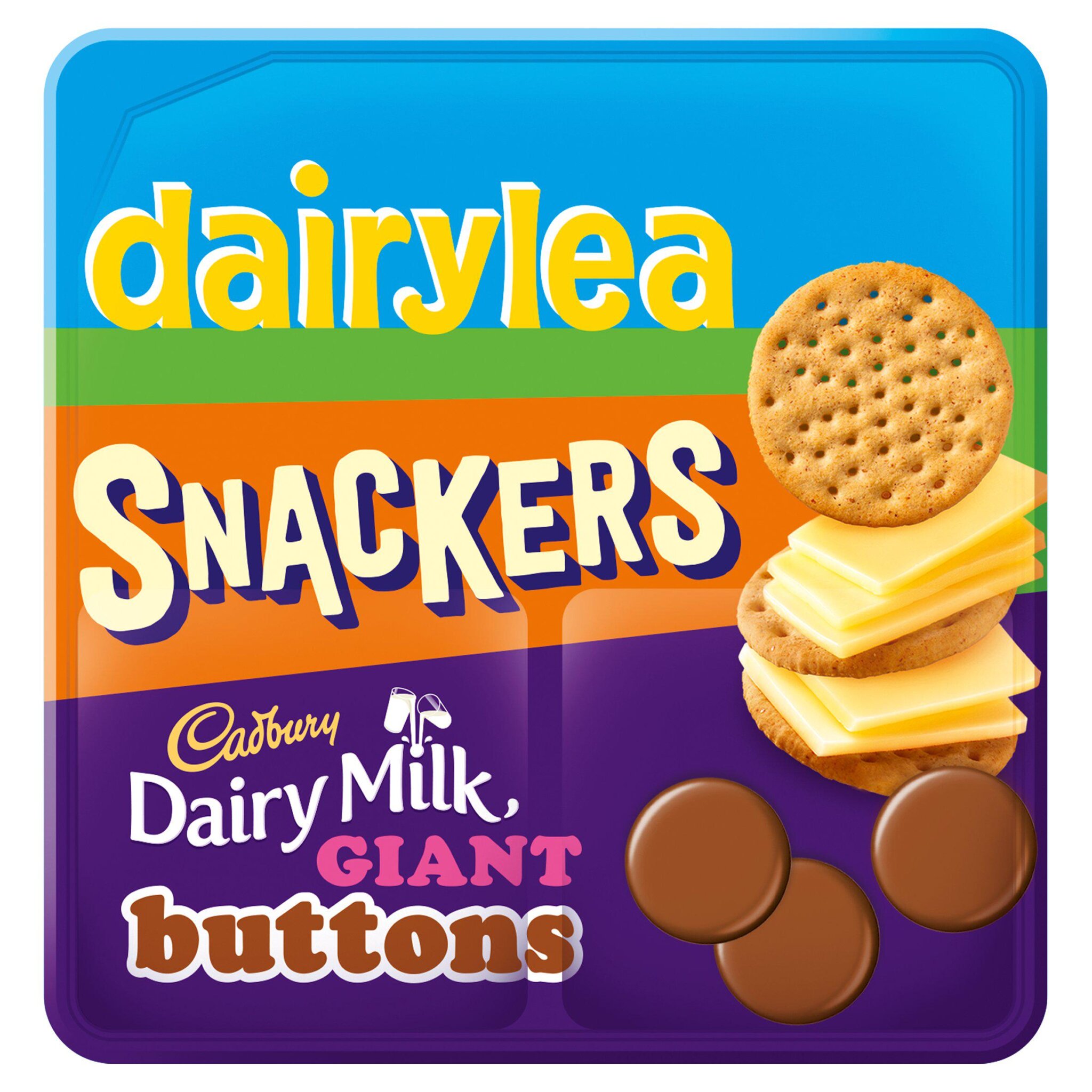 DAIRYLEA SNACKERS CHEESE & CRACKERS WITH MINI CADBURY BUTTONS 64g - MD ...